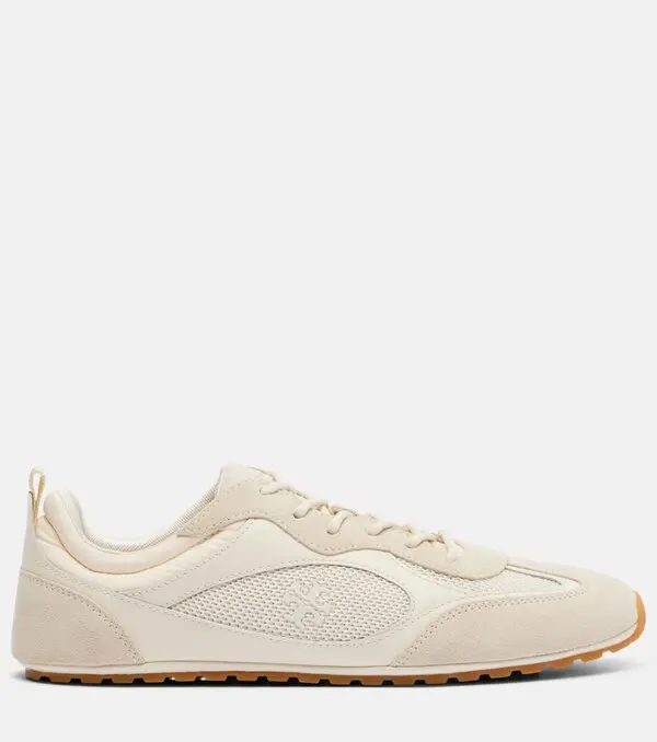 Tory Burch Suede And Leather-trimmed Sneakers