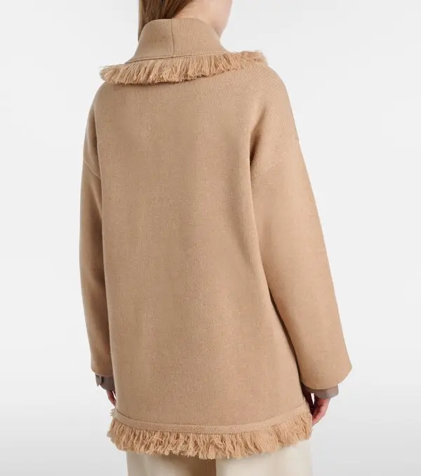 Alanui Fringed Cashmere-cotton Cardigan - Beige