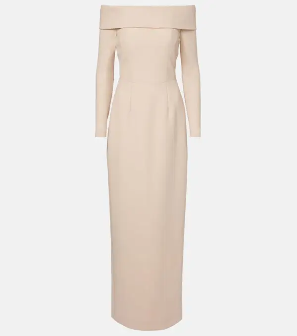 EMILIA WICKSTEAD Nosrat Wool Crêpe Bustier Dress - Beige