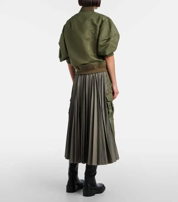 Sacai Pleated Midi Skirt