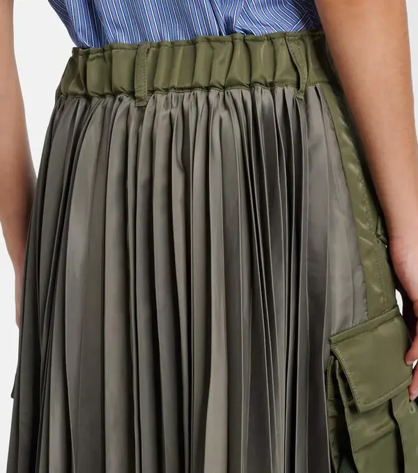 Sacai Pleated Midi Skirt