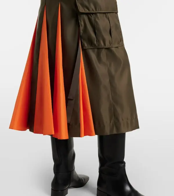 Sacai Pleated Midi Skirt