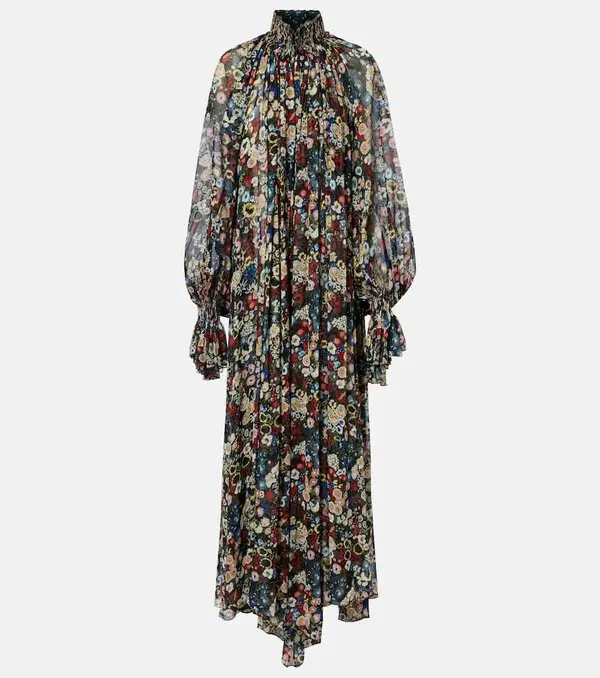 Khaite Edgar Floral Silk Tulle Maxi Dress - Multicoloured