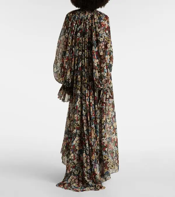 Khaite Edgar Floral Silk Tulle Maxi Dress - Multicoloured