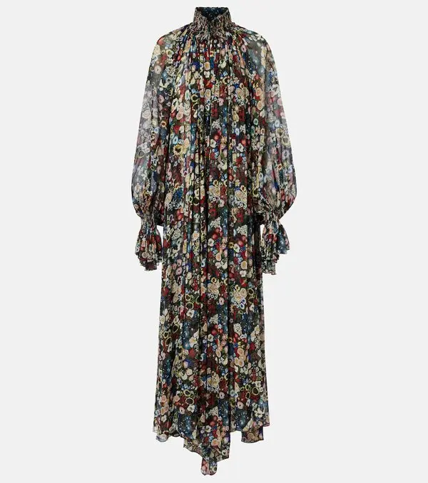 Khaite Edgar Floral Silk Tulle Maxi Dress - Multicoloured