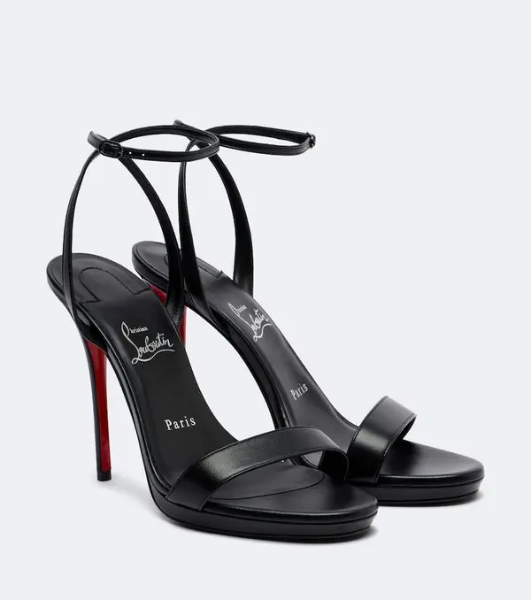 CHRISTIAN LOUBOUTIN Miss Z 120 Leather Slingback Pumps - Black