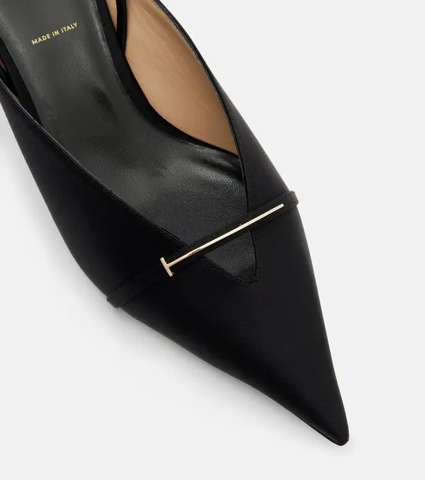 TOM FORD T Icon 55 Satin Slingback Pumps - Black