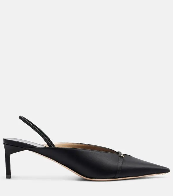 TOM FORD T Icon 55 Satin Slingback Pumps - Black