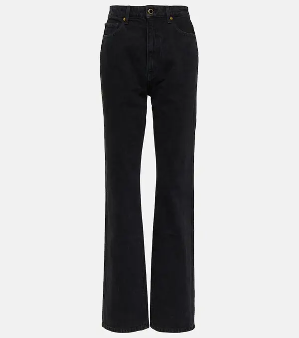 Khaite Danielle High-rise Straight Jeans - Black