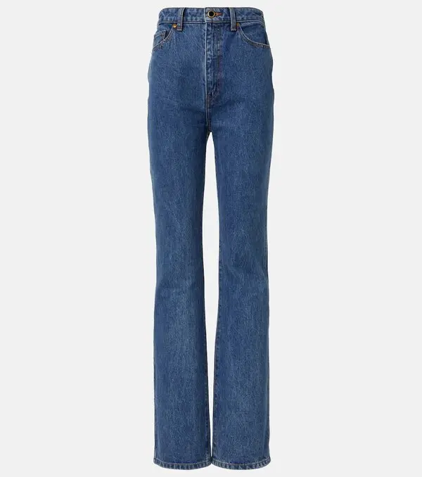 Khaite Danielle High-rise Straight Jeans - Blue