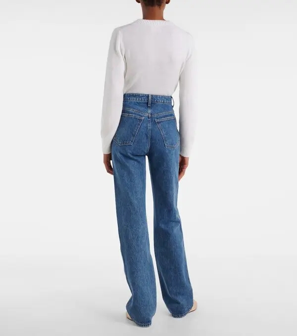 Khaite Danielle High-rise Straight Jeans - Blue