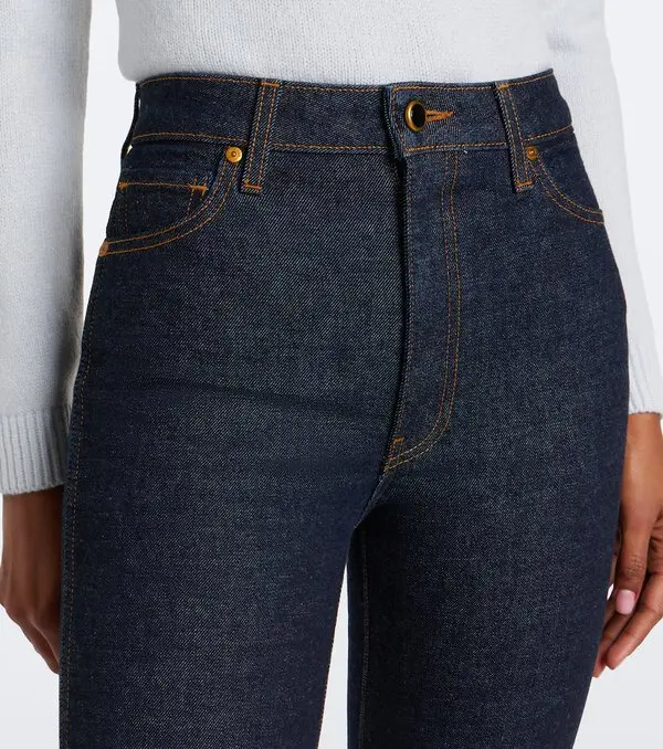Khaite Danielle High-rise Straight Jeans - Blue