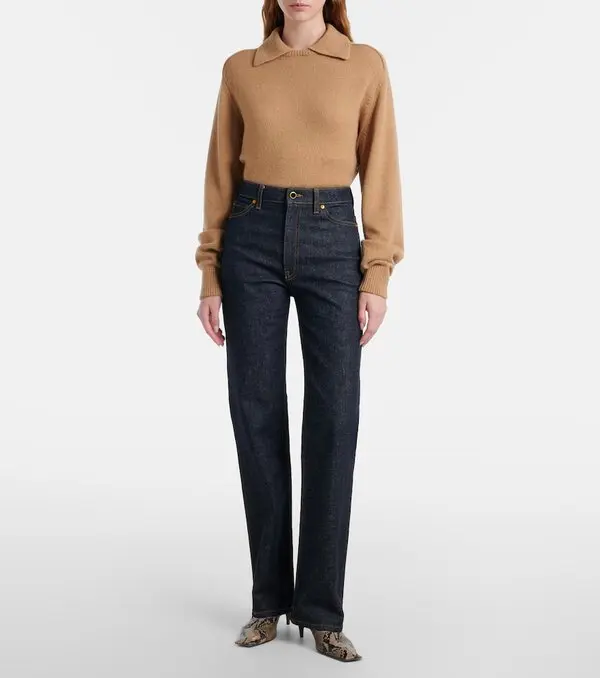 Khaite Danielle High-rise Straight Jeans - Blue