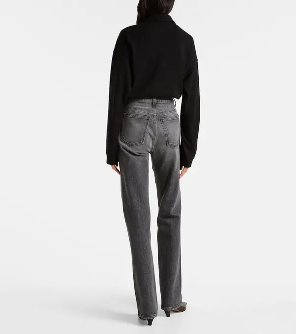 Khaite Danielle High-rise Straight Jeans - Grey