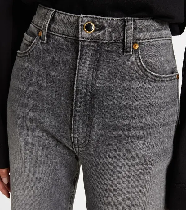 Khaite Danielle High-rise Straight Jeans - Grey