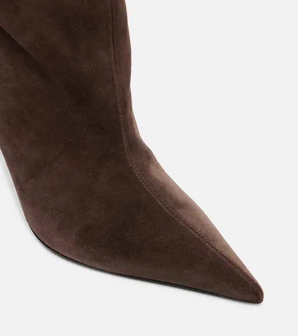 Khaite Bella 100 Suede Knee-high Boots - Brown