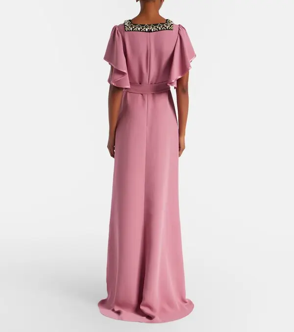 Valentino Garavani Cady Couture Embellished Belted Gown
