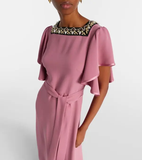 Valentino Garavani Cady Couture Embellished Belted Gown