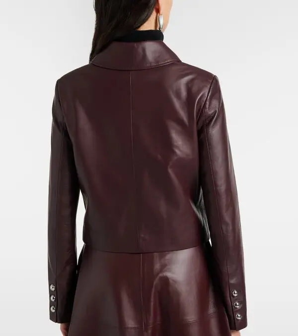 Altuzarra Leather Jacket - Burgundy