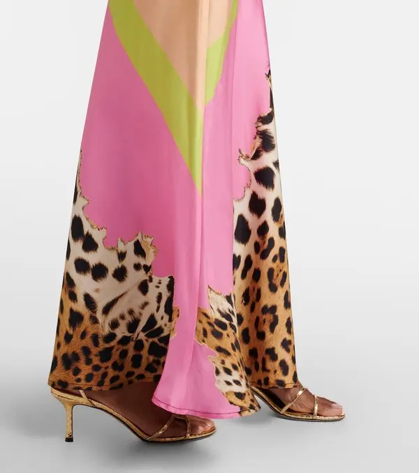 Roberto Cavalli Printed Silk Slip Dress - Multicoloured