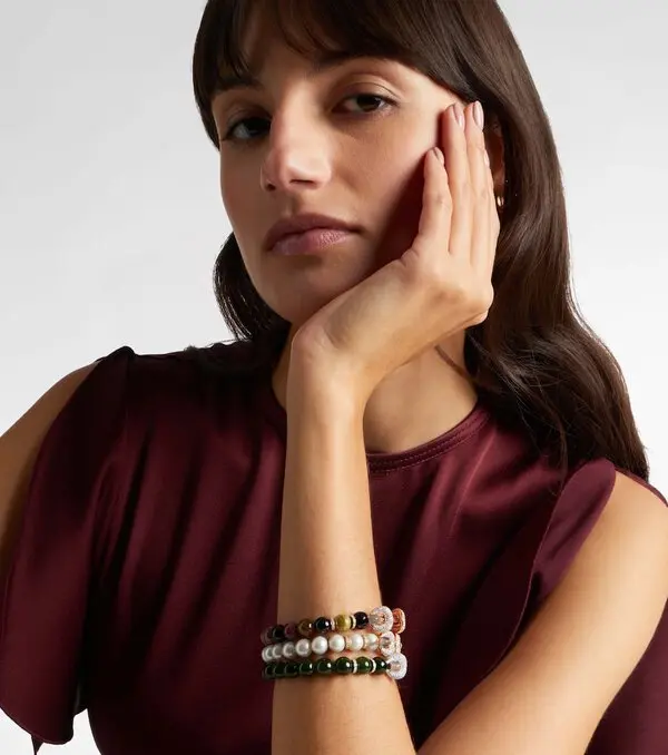ANANYA Chakra 18kt Bracelet With Gemstones - Gold