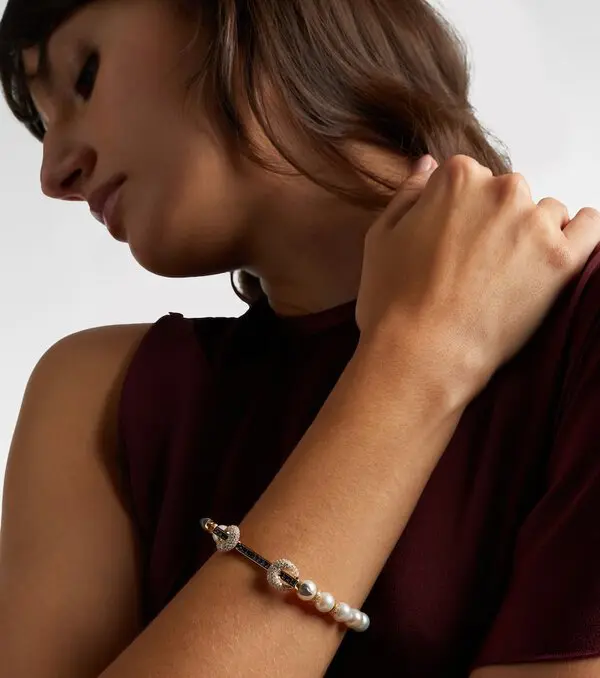 ANANYA Chakra 18kt Bracelet With Gemstones - Gold