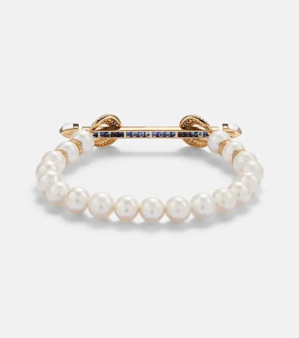 ANANYA Chakra 18kt Bracelet With Gemstones - Gold