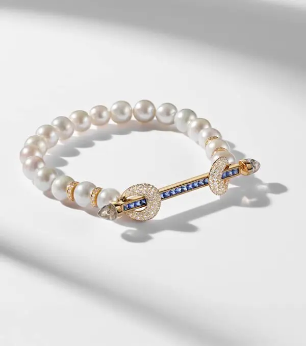 ANANYA Chakra 18kt Bracelet With Gemstones - Gold