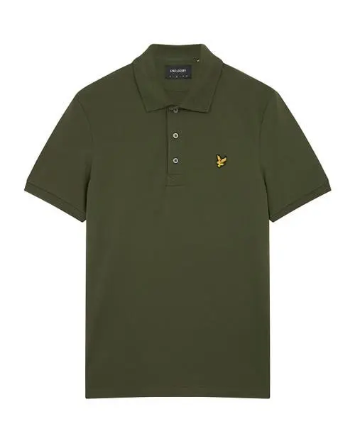 LYLE & SCOTT Plain Polo Shirt - Olive