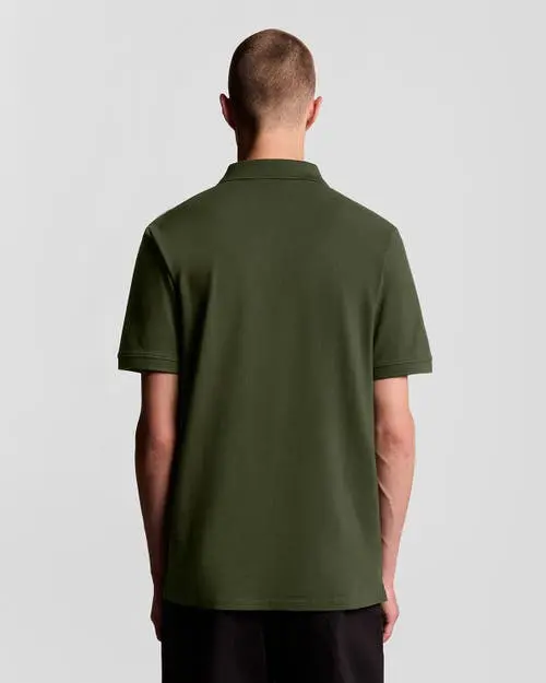 LYLE & SCOTT Plain Polo Shirt - Olive