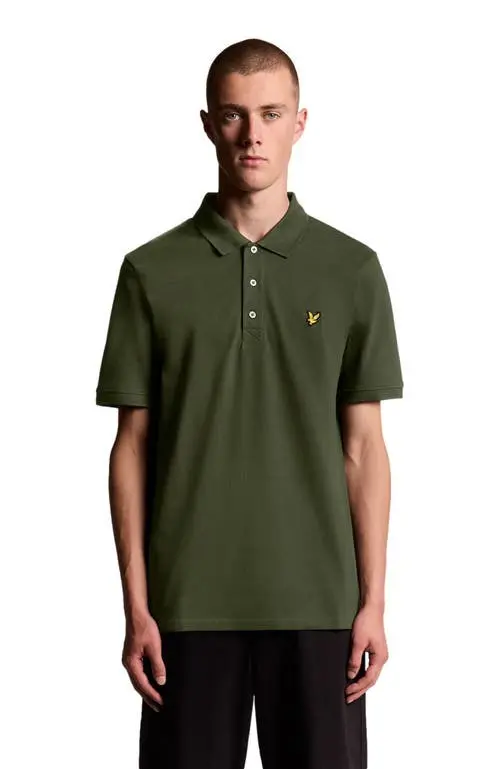 LYLE & SCOTT Plain Polo Shirt - Olive