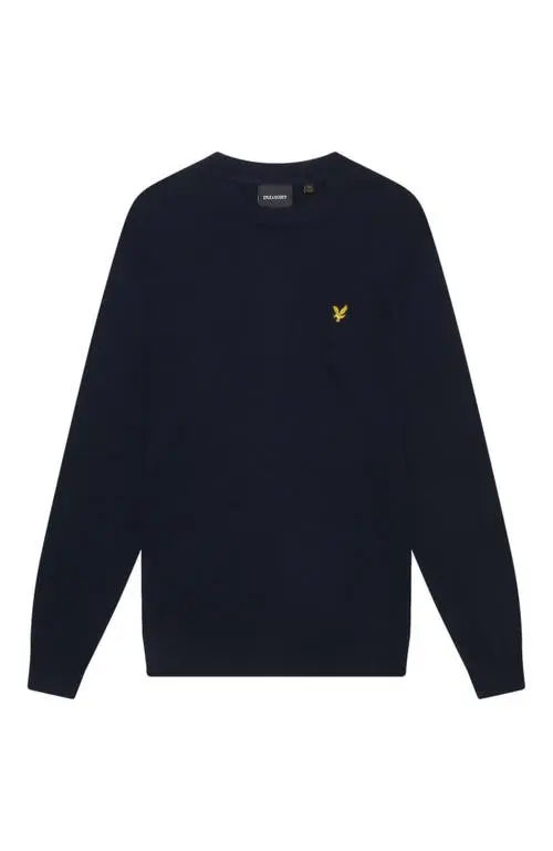 LYLE & SCOTT Cotton Merino Crew Neck Sweater - Dark Navy