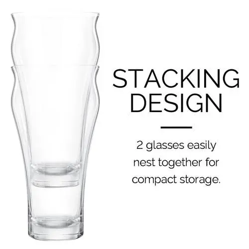 Final Touch Brewhouse Beer Glassset Of 417 Oz