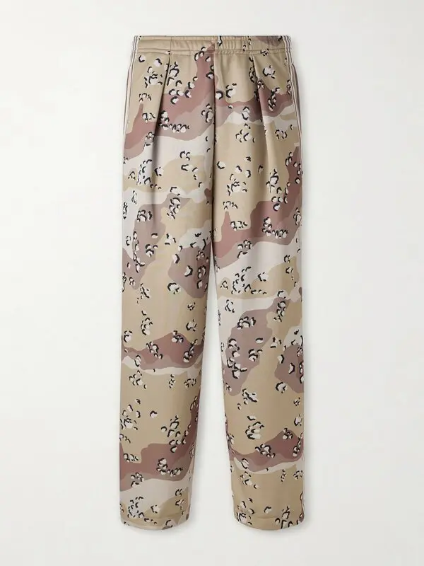 Kapital Straight-leg Pleated Printed Tech-jersey Track Pants