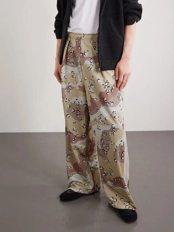 Kapital Straight-leg Pleated Printed Tech-jersey Track Pants