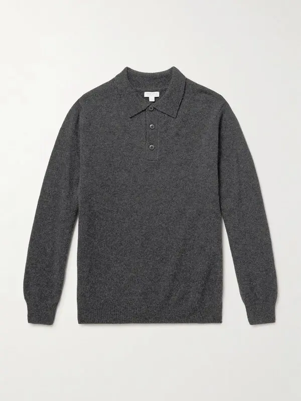 Sunspel Wool Polo Shirt