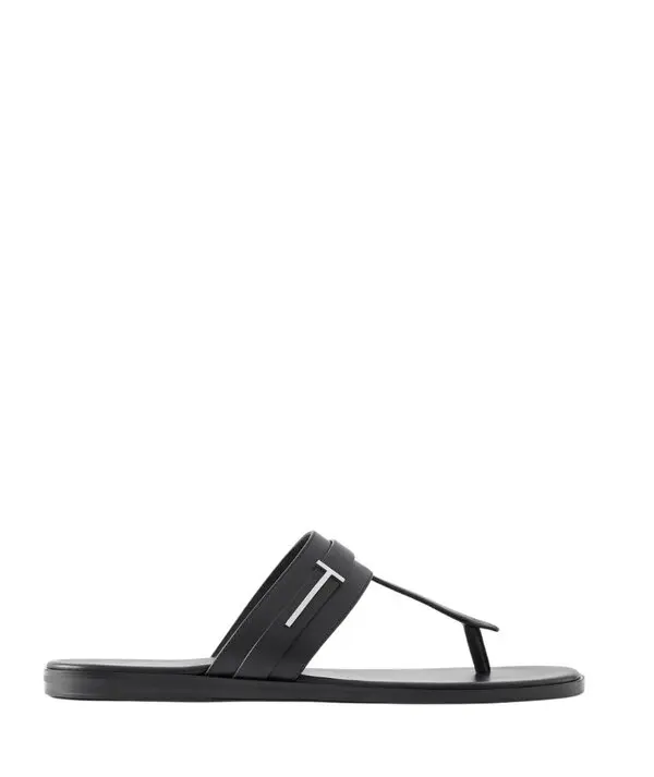 TOM FORD Brighton Leather Sandals - Black