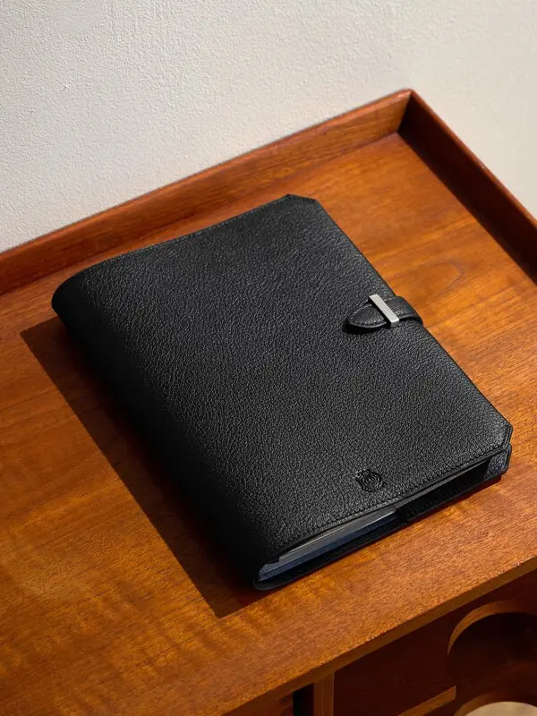 Dunhill Century Logo-debossed Full-grain Leather Notebook - Black