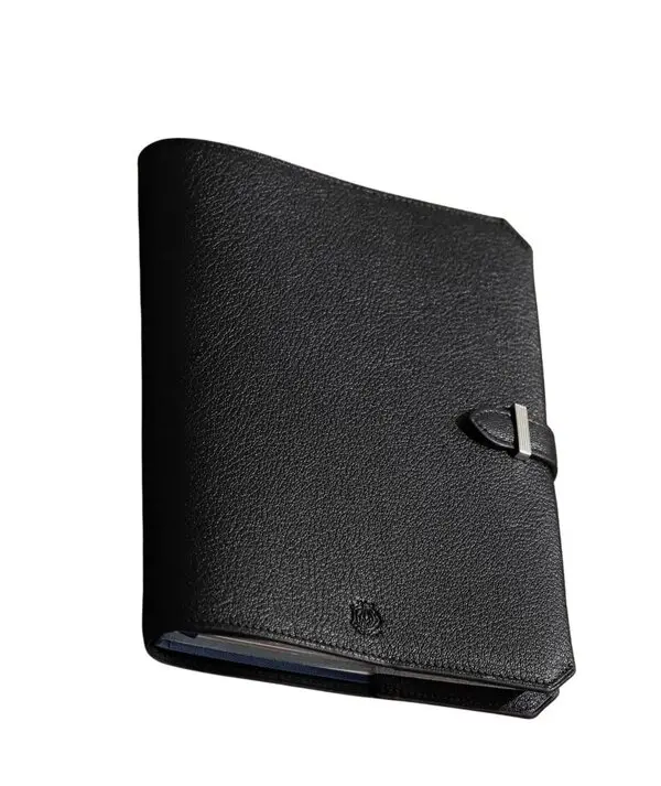 Dunhill Century Logo-debossed Full-grain Leather Notebook - Black