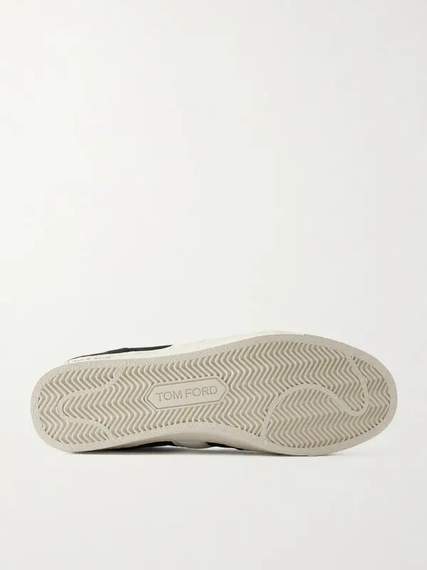 TOM FORD Blake Leather-trimmed Suede Sneakers
