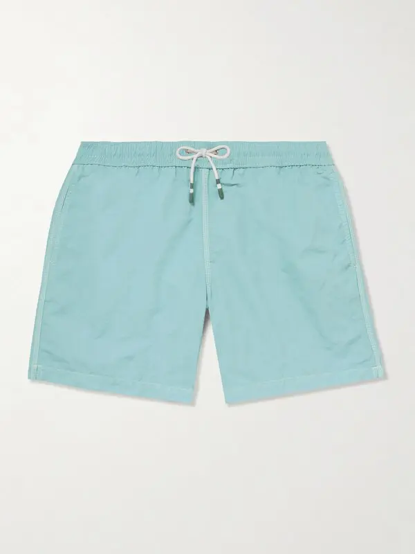 Hartford Slim-fit Mid-length Swim Shorts - Blue