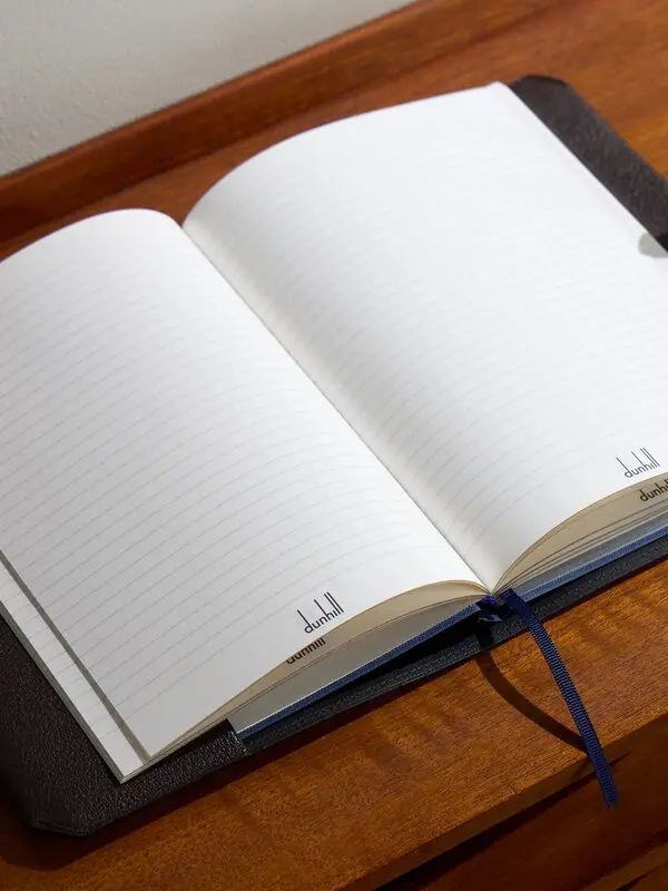 Dunhill Century Logo-debossed Full-grain Leather Notebook