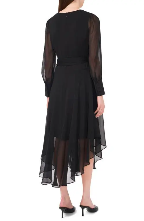 Halogen Tie Waist Long Sleeve Maxi Dress