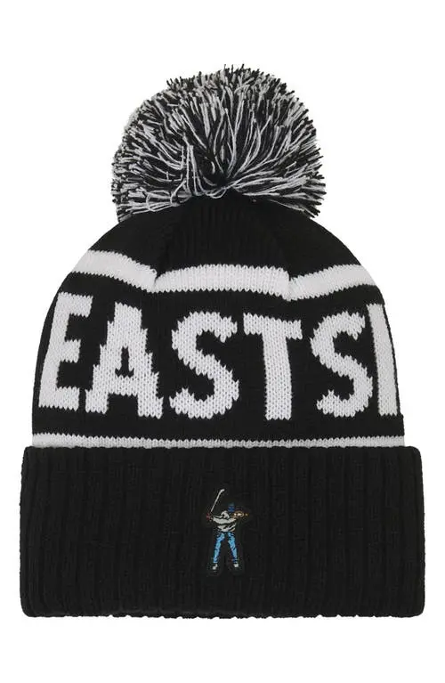 EASTSIDE GOLF Logo Pompom Beanie - Black