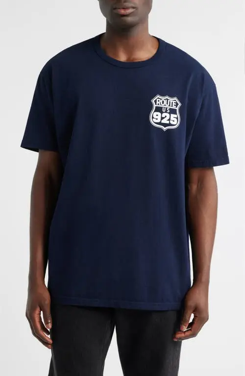 925 ORIGINALS Kicks Graphic Print T-shirt - Navy