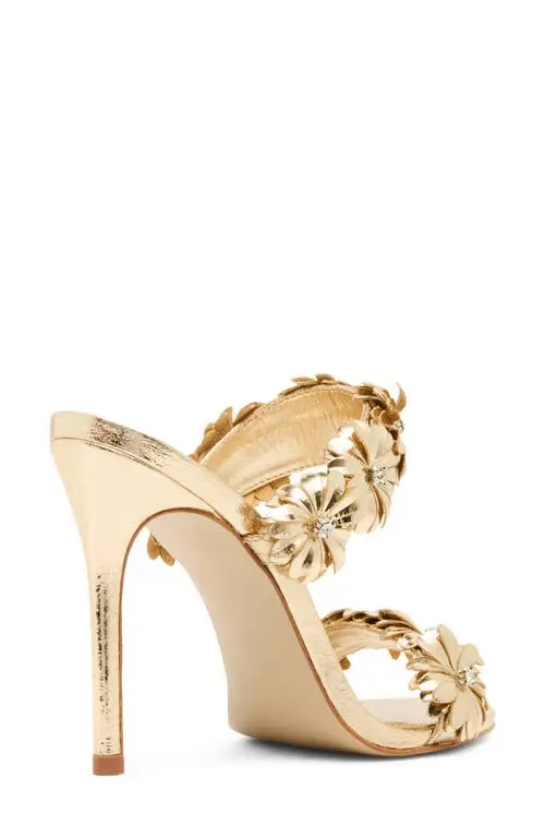 Steve Madden Sunshine Crystal Flower Stiletto Sandals