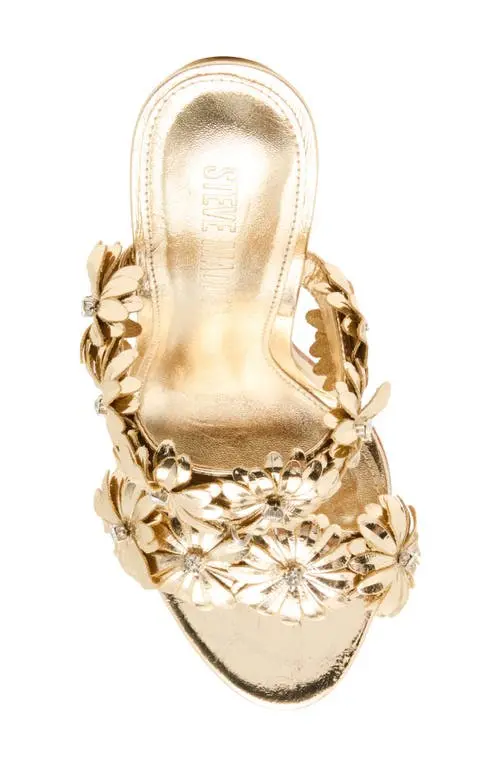 Steve Madden Sunshine Crystal Flower Stiletto Sandals