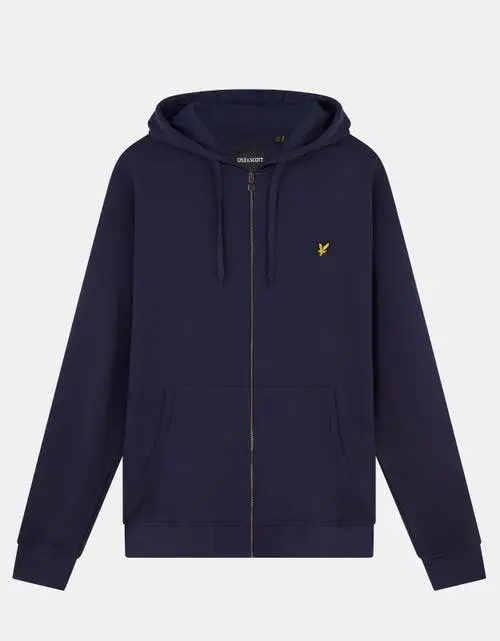 LYLE & SCOTT Cotton Zip Through Hoodie - Navy