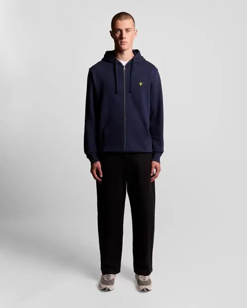 LYLE & SCOTT Cotton Zip Through Hoodie - Navy