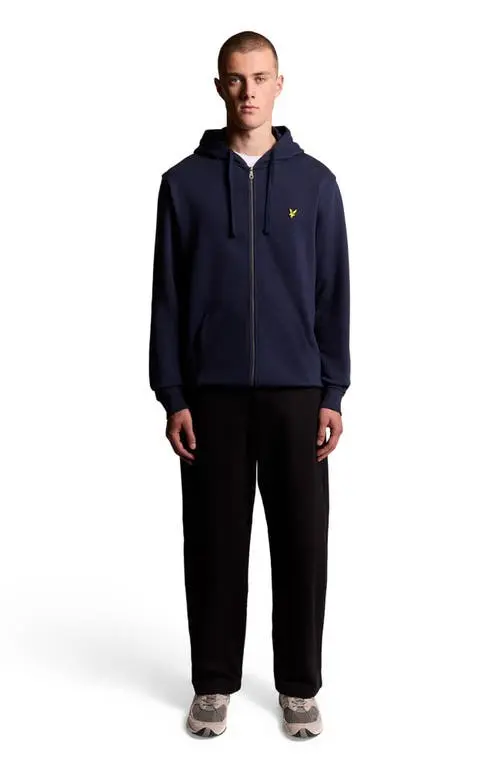 LYLE & SCOTT Cotton Zip Through Hoodie - Navy